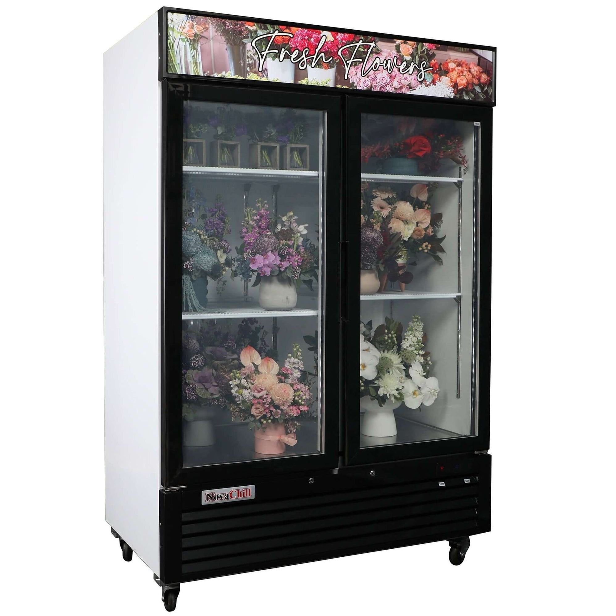 NovaChill SM1300GFF - 2 Glass Door Flower Display Fridge